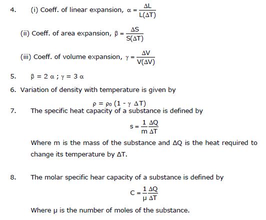 CBSE Class 11 Physics Thermal Properties Of Matter Notes CBSE Class 11 Physics Thermal Properties Of Matter Notes